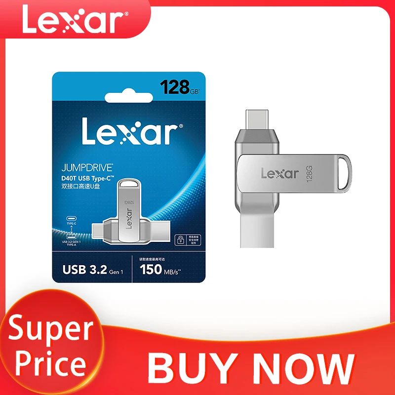 Lexar-JumpDrive-D40T-USB-Type-C-Flash-Drive-128GB-Read-Speed-Up-To ...