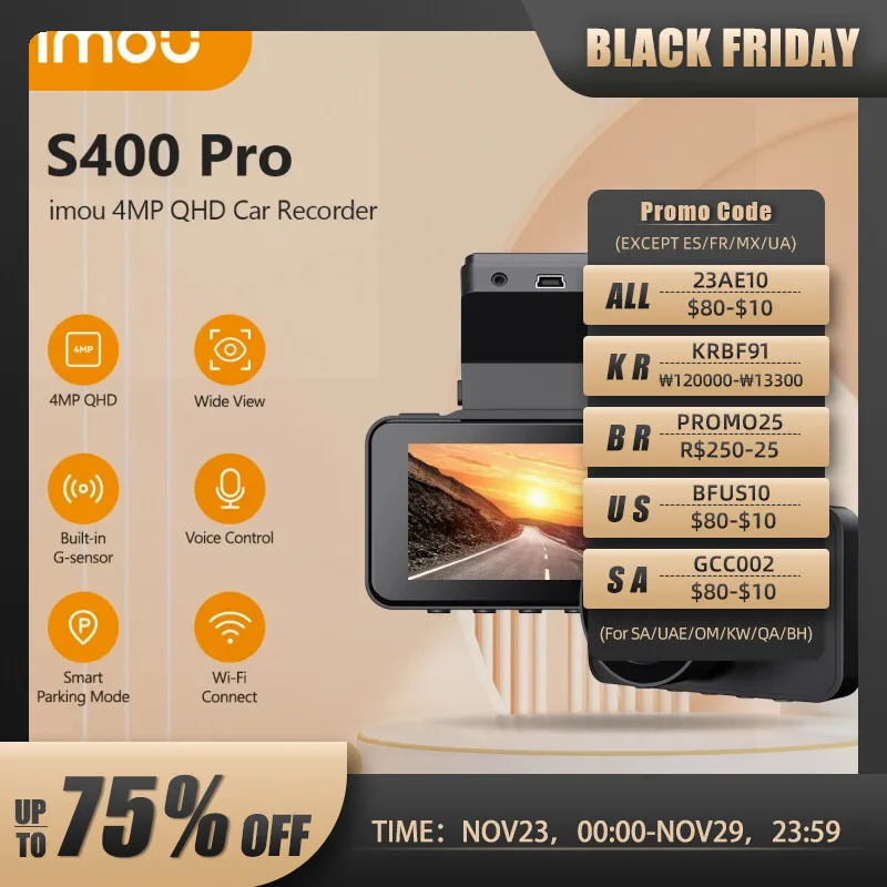 IMOU-S400-PRO-2K-Dash-Cam-for-Car-Built-in-GPS-ADAS-Voice-Control-Night ...