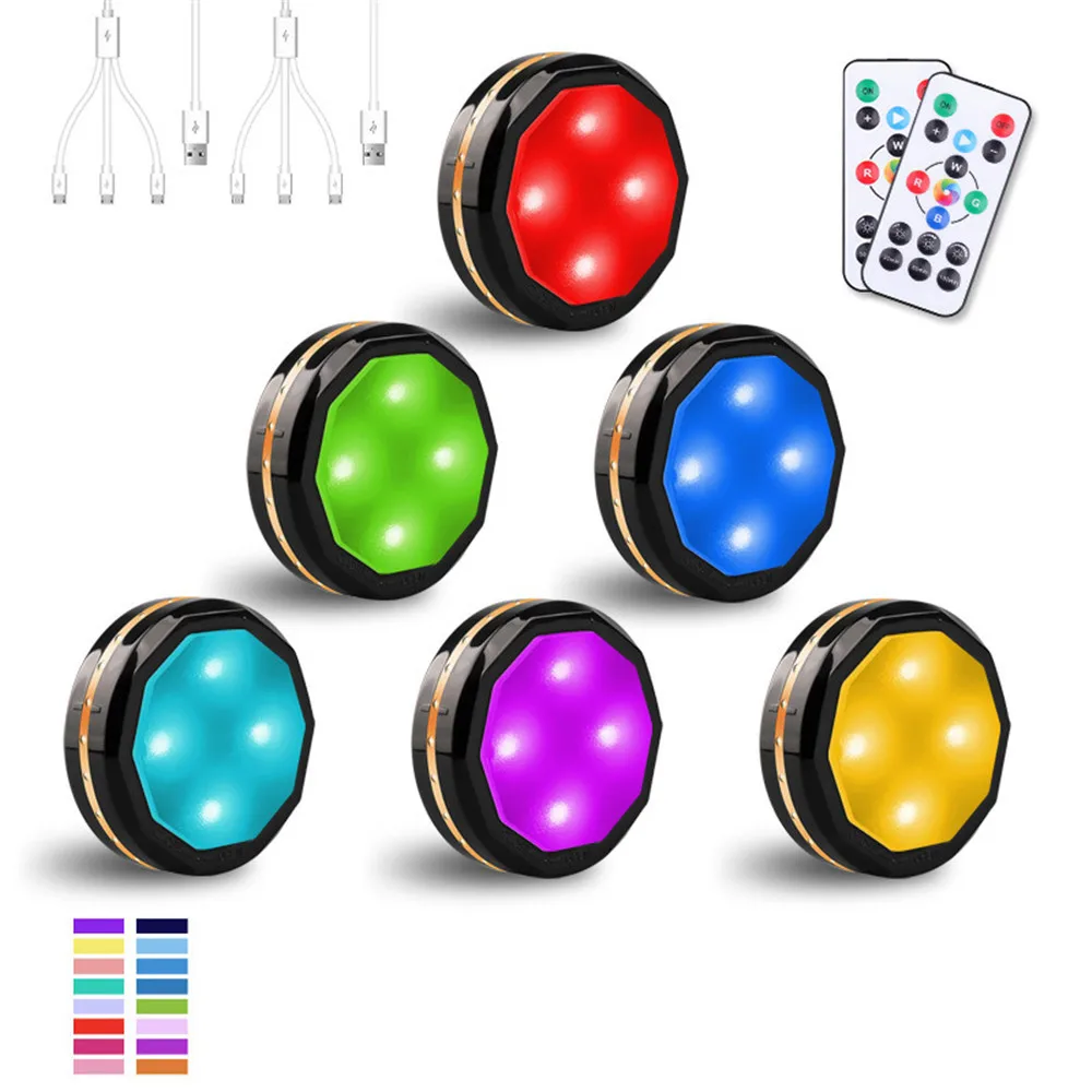 USB-Rechargeable-RGB-Round-Dimming-Function-LED-Small-Press-Night-Light ...