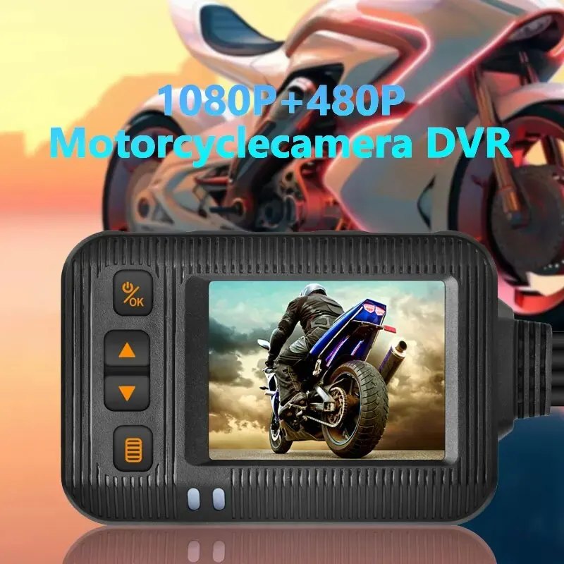1080P-Waterproof-Motorcycle-Camera-DVR-Motorcycle-Dashcam-2-Inch-Front ...