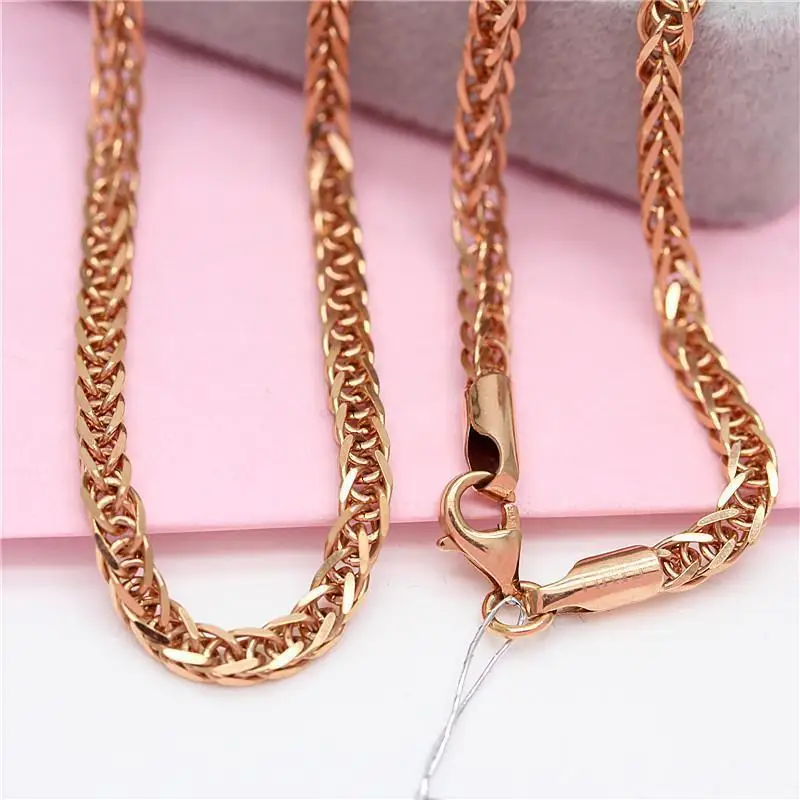 Purple Gold Rose Gold Chopin Chain Women's Fashion Luxurious Style ...