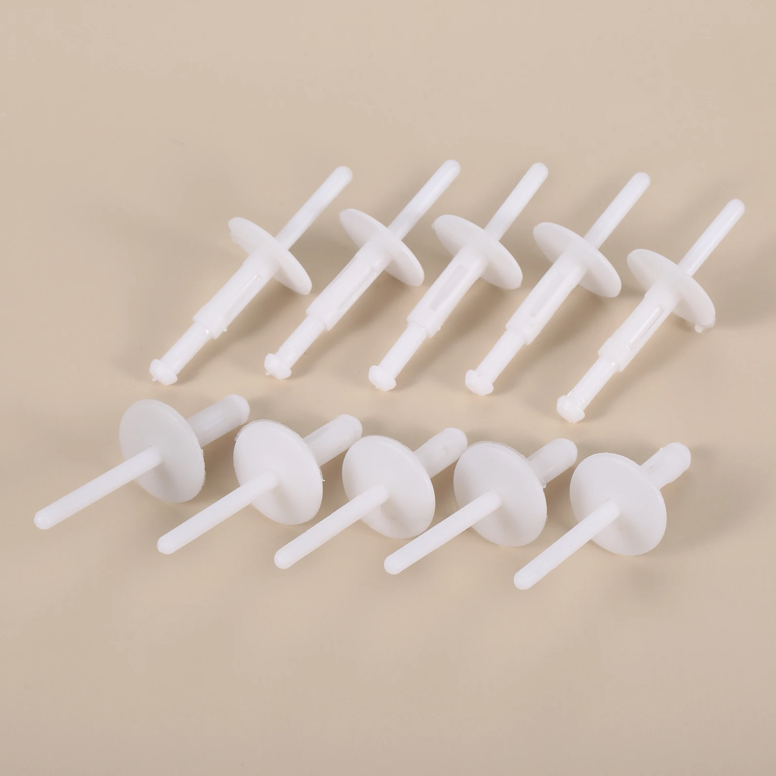 50pcs White Plastic Rivets Auto Clips for BMW 6mm Hole Push Car Fender ...