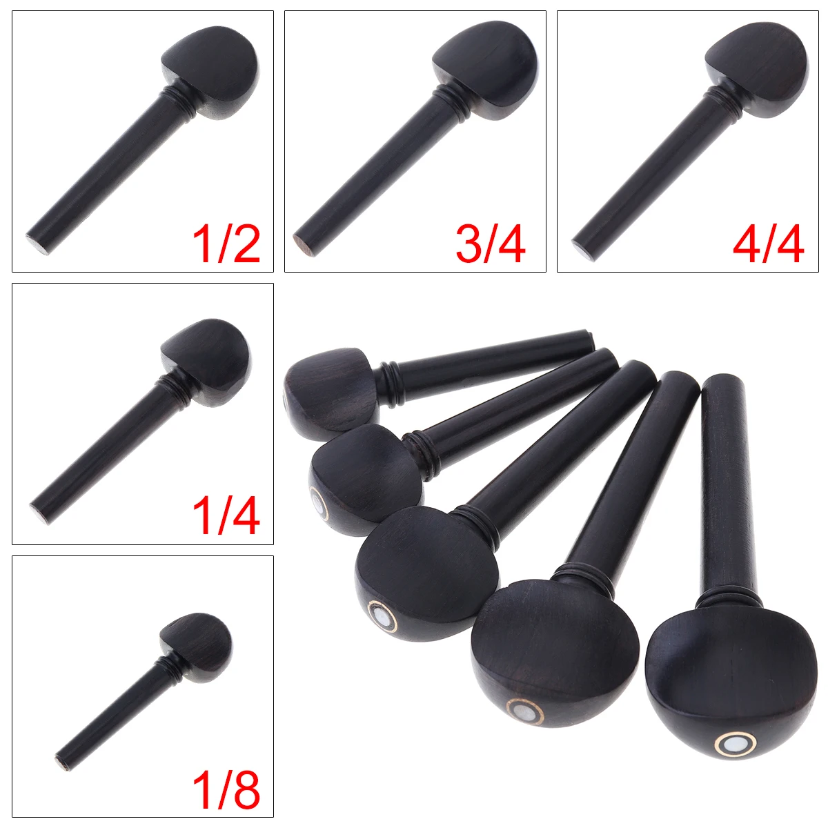 Violin-Tuning-Pegs-Tuners-Ebony-String-Instrument-Accessories-for-1-8-1 ...