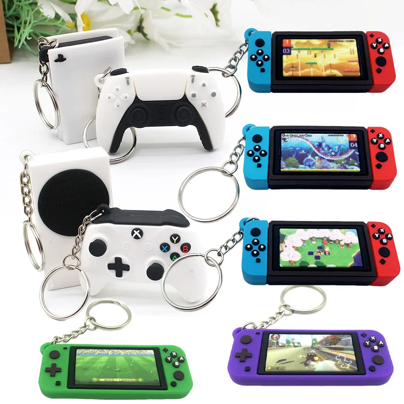 Simulation-Game-Console-Controller-Model-Keychains-Mini-PS5-XBOX-Game ...