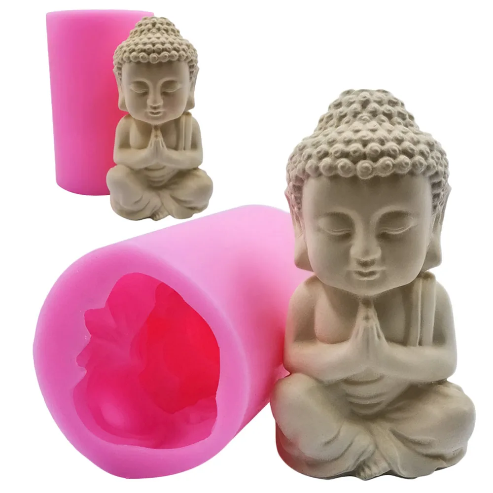 Cement-Buddha-Statue-Silicone-Molds-for-Plaster-Ornament-Candle-Making ...