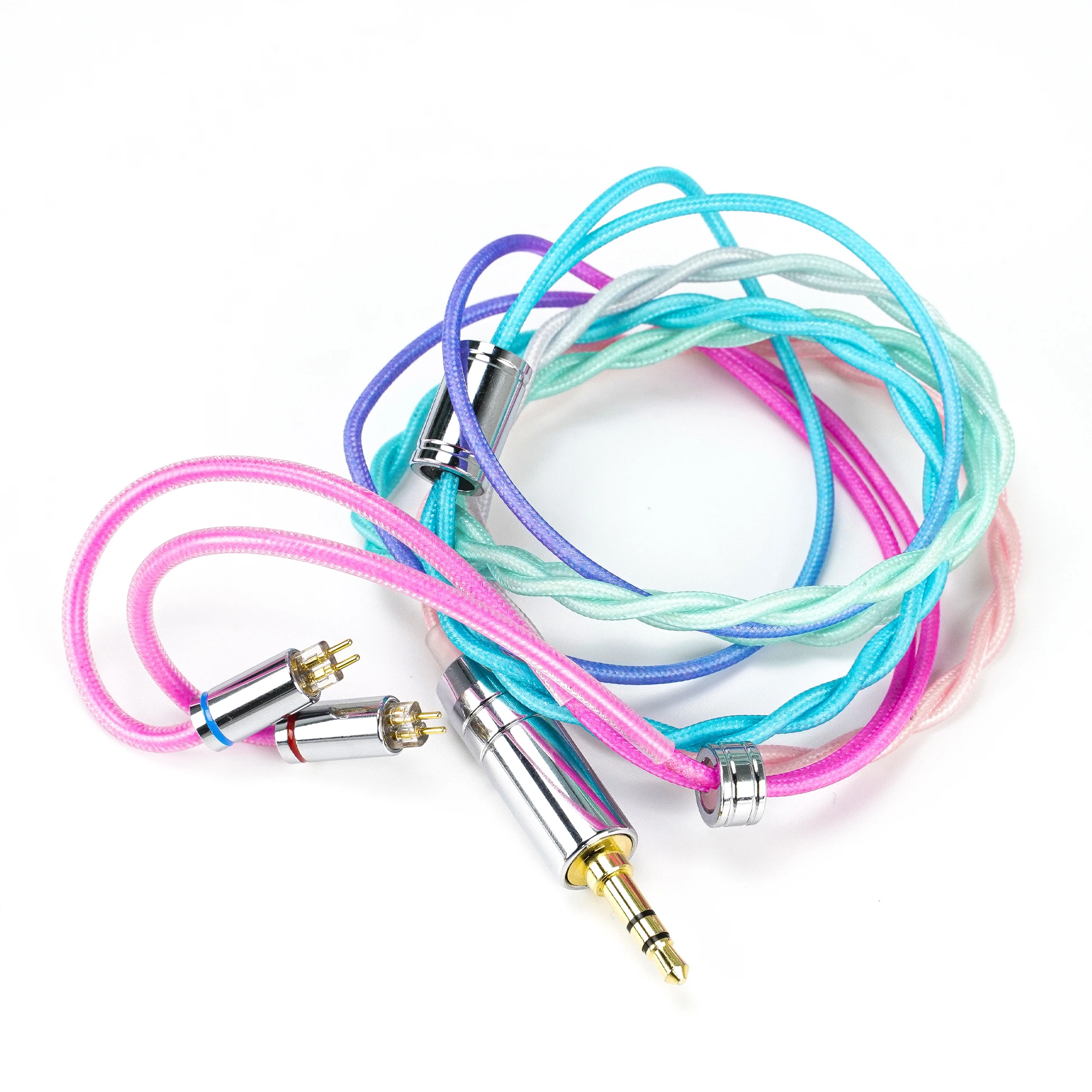 Upgrade Cable Illusory Color For Kz Headphone Earphone Cord Silver ...