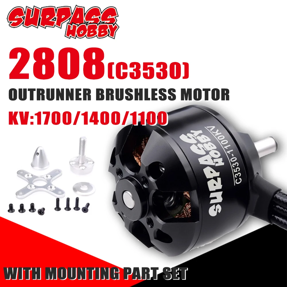 Surpass Hobby 2808 Brushless Motor C3530 1100kv 1400kv 1700kv 14poles ...