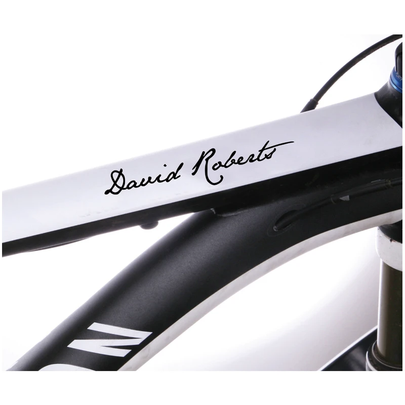 2-stks-Fietsen-Frame-Sticker-Gepersonaliseerde-Naam-Fiets-Decoratief ...