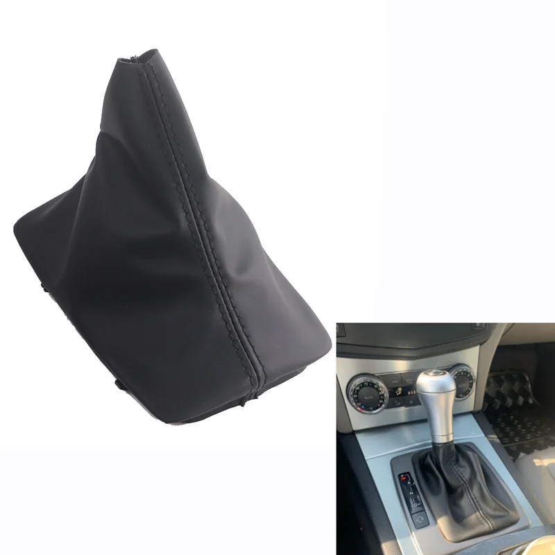 Automatic-Leather-Car-Shift-Gear-Knob-Lever-Gaitor-Boot-Cover-For ...