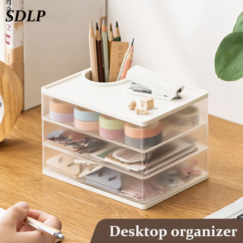 Multifunctional 360°Rotary Pen Holder Creative Office Desktop Organizer ...