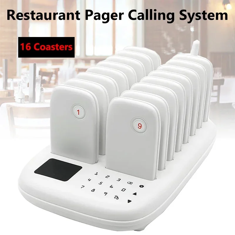 Restaurant-Buzzer-Pager-Wireless-Calling-System-16-Pagers-For-Milk-Tea ...