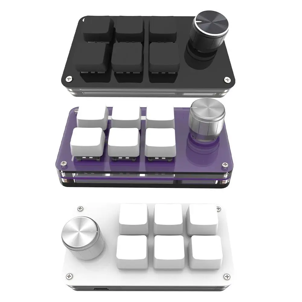 Programming Macro Custom Knob Keyboard Rgb 6 Keys Copy Paste Mini Button For Photoshop Gaming