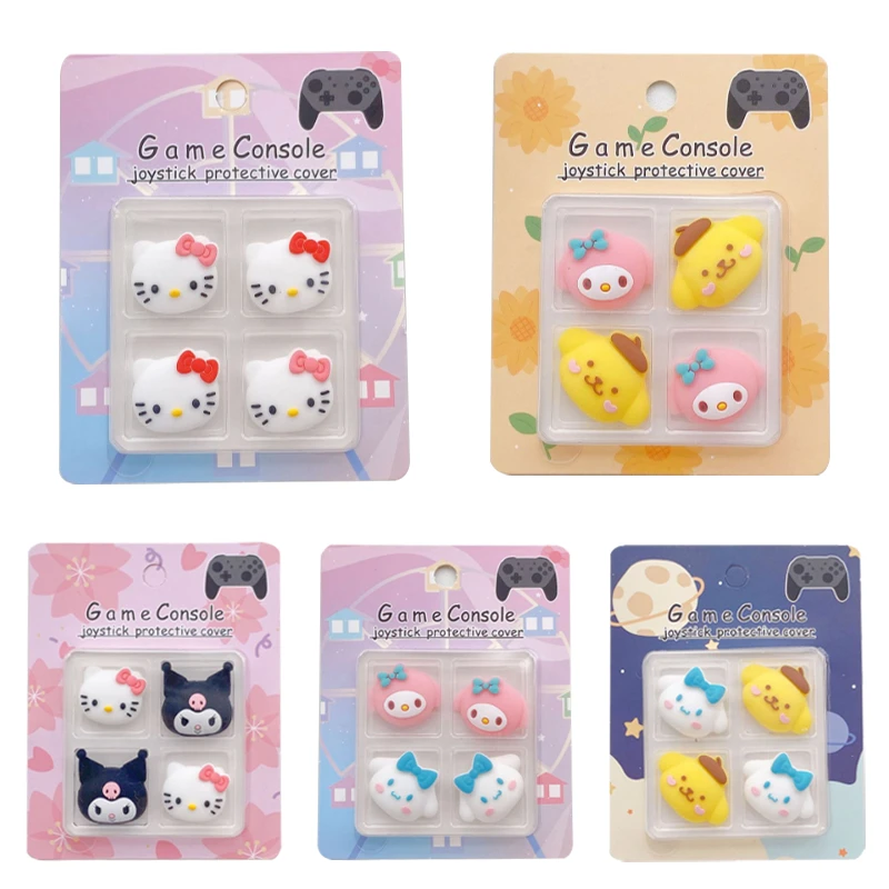 Sanrio Hello Kitty Cute Silicone Joycon Thumb Stick Grip Cap Joystick Cover For Switch PS4/5 Joy ...