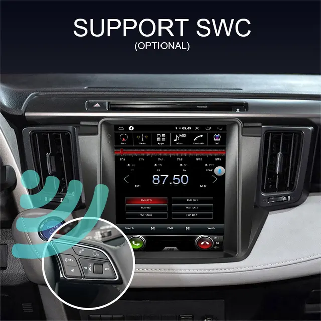 Android 12 Car Multimedia Player For TOYOTA RAV4 RAV-4 2014 2015 2016 ...