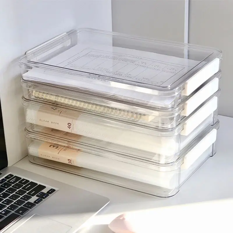 Stackable-Desktop-File-Storage-Box-A4-Document-Organizer-Box-With-Lid ...