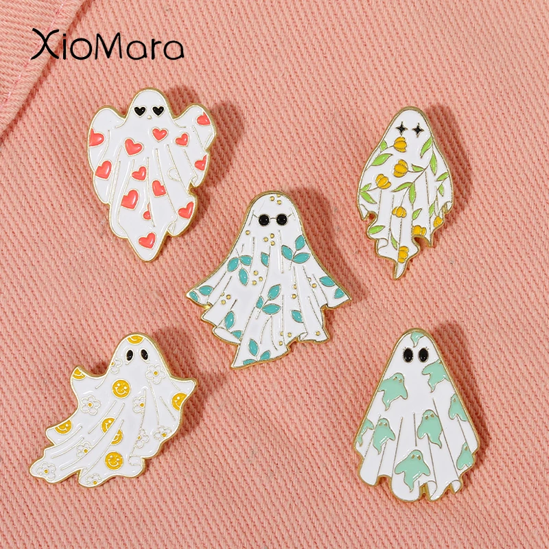 Ghost Pins Cute Funny Brooches Backpack Carton Badges Personality Gift ...
