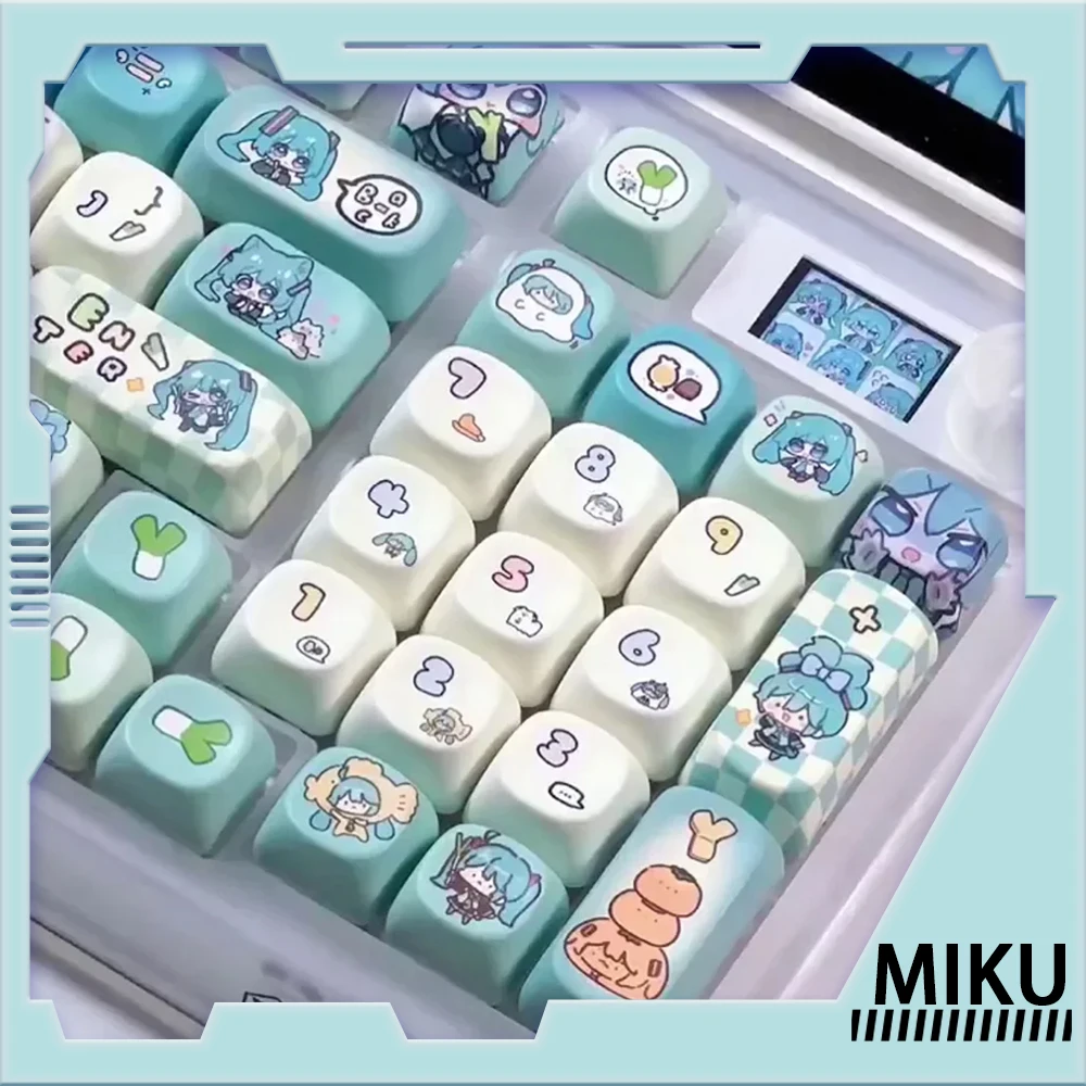 Miku-Anime-Keycap-Xoa-Profile-Pbt-Cartoon-Keycap-Customization ...