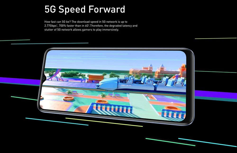 Infinix teléfono inteligente Hot 20 versión Global, dispositivo 5G, NFC, 6nm, 5G, Dimensity 810 ...