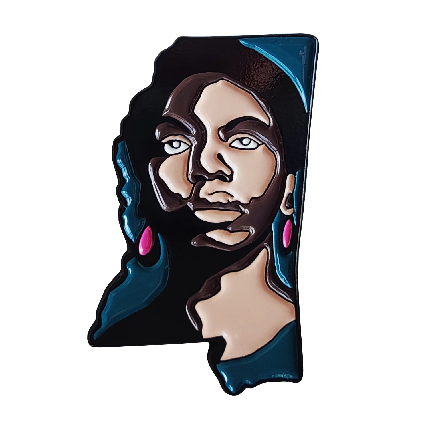 Mississippi Nina Simone Enamel Pin Lapel Brooch Metal Badge Jewelry ...