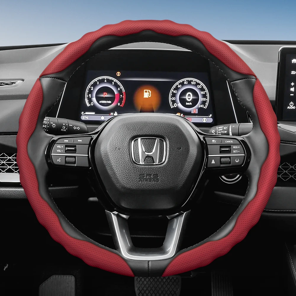 Funda para volante adecuada para Honda, diseño deportivo en forma de ...