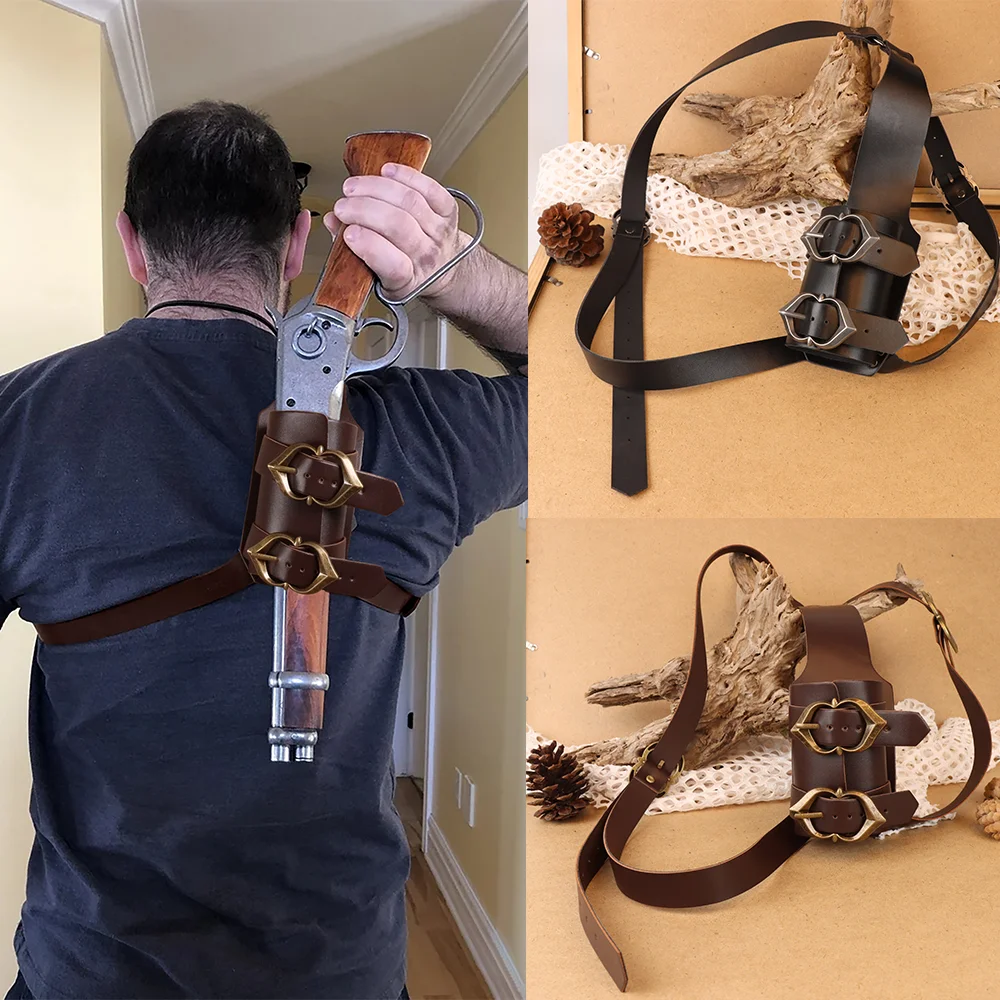 Brown Medieval One shoulder Retro Sword Shoulder Back Sheath Holder ...
