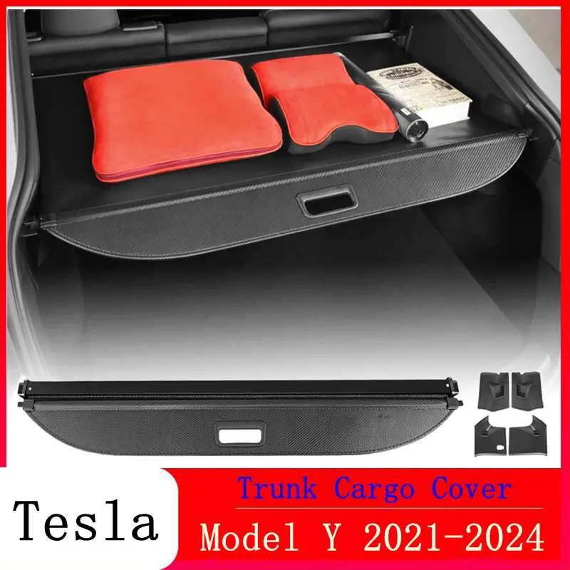 For-Tesla-Model-Y-Trunk-Cargo-Cover-Rear-Rack-Privacy-Security-Shield ...