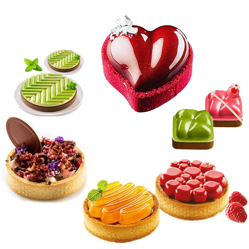 SILIKOLOVE Silicone Pastry Mold for Tarte Decoration Dessert Tartlet ...