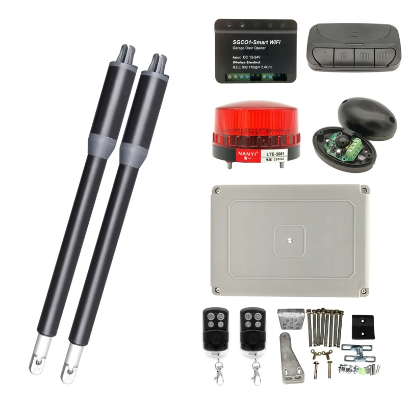200kg Electric Swing Gate Opener Kit Driver Motor Remote Control Home ...