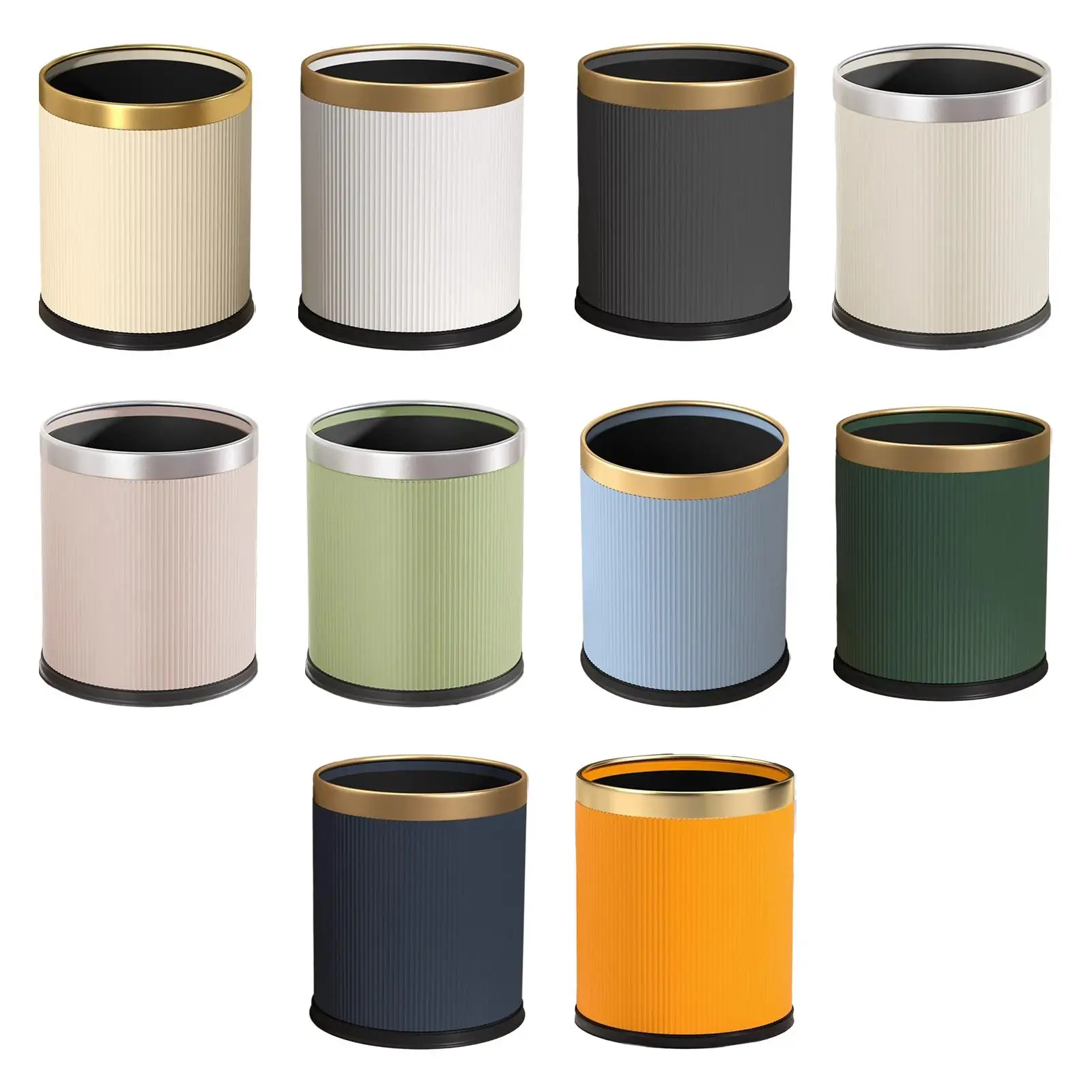 Open-Top-Trash-Can-Modern-Dustbin-Simple-Rustic-Waste-Basket ...