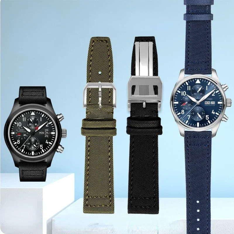 Watch-Band-for-Universal-IWC-Nylon-Watchband-Pilot-Iw388002-Portugal-Series-Watch-Strap-Iw371446 ...