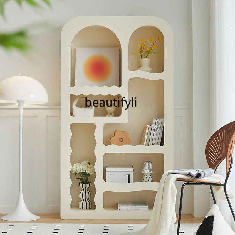Living Room Display Cabinet Nordic Bookcase Modern Minimalist Bookshelf ...