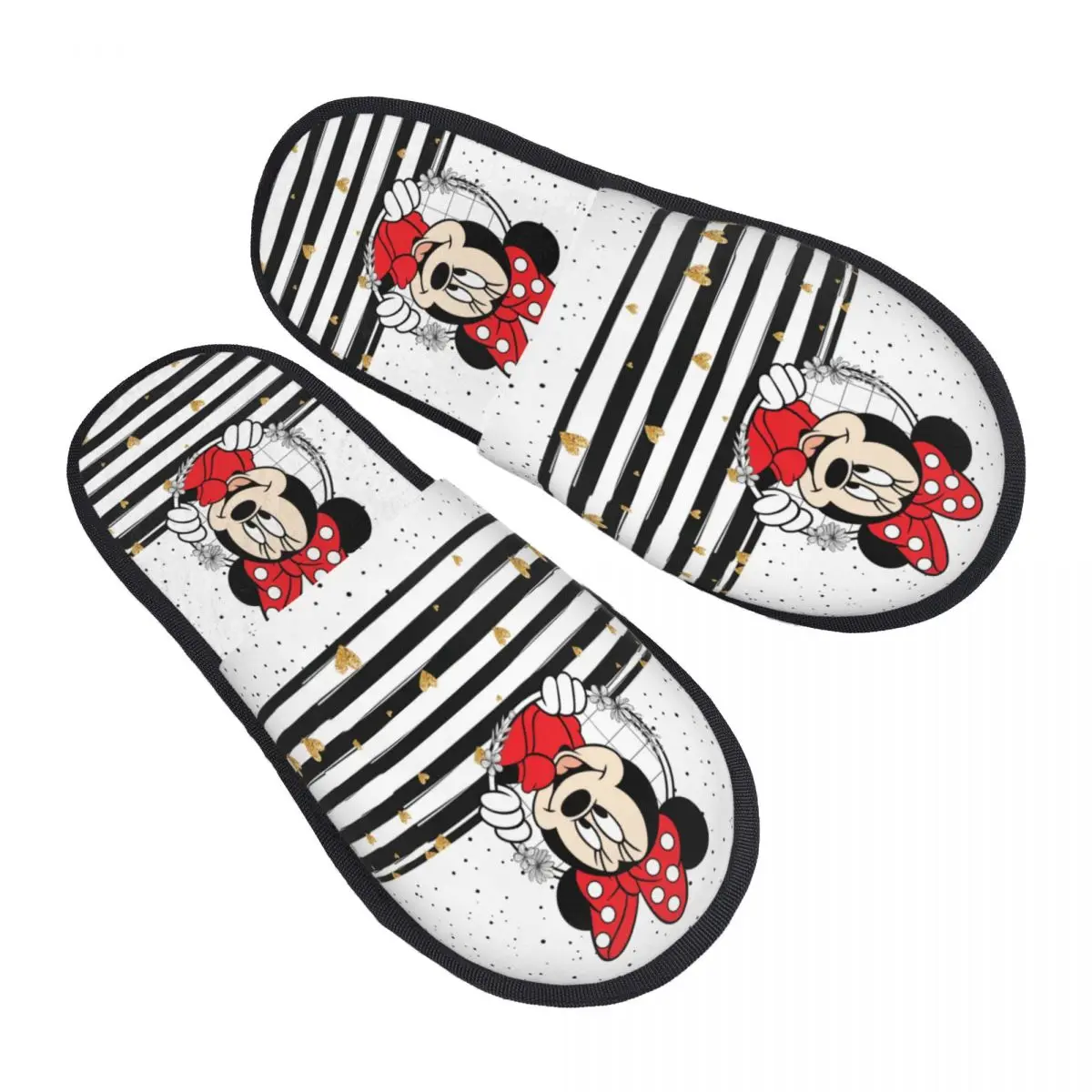 Zapatillas-personalizadas-de-Minnie-Mouse-para-mujer-Anime-Polkadot ...
