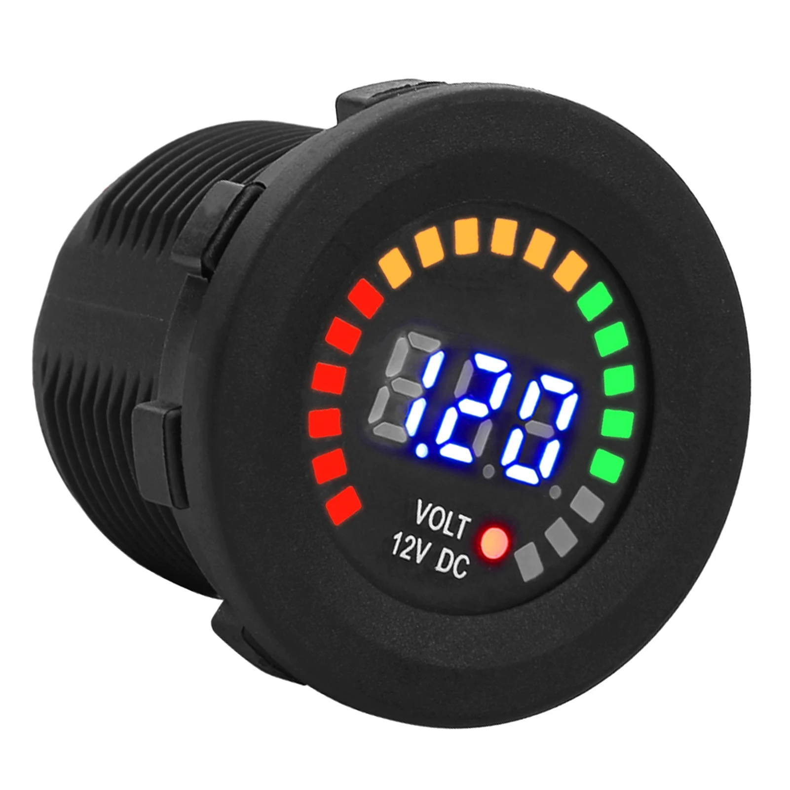 DC-12V-Car-Motorcycle-Waterproof-LED-Digital-Voltmeter-Black-New-Volt ...