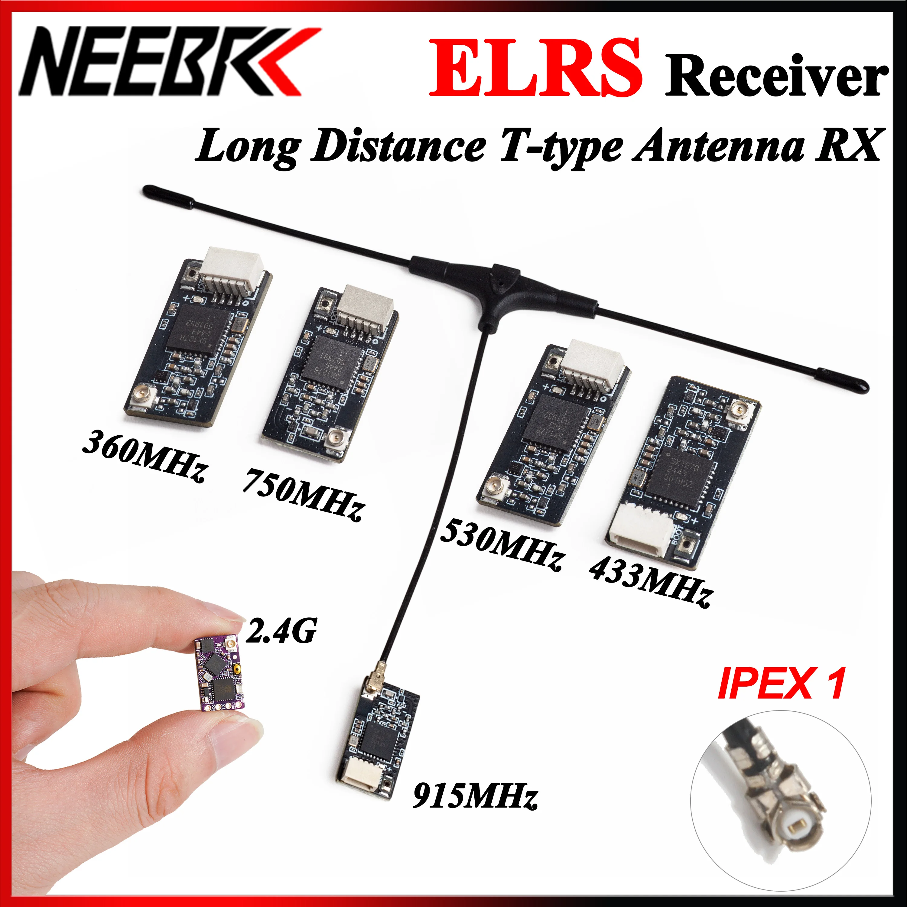 NEEBRC ELRS 2.4G 915Mhz 360Mhz 433MHz 530MHz 750Mhz RX Long Range ...