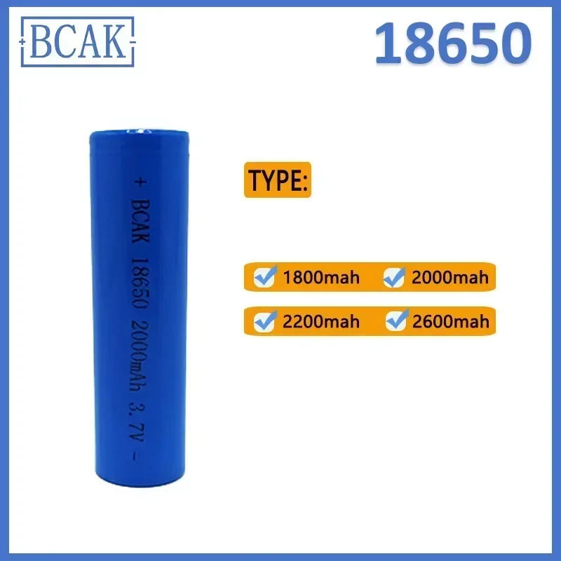 BCAK-18650-3-7V-1800-2600mAh-Hot-New-Original-Rechargeable-Li-ion ...