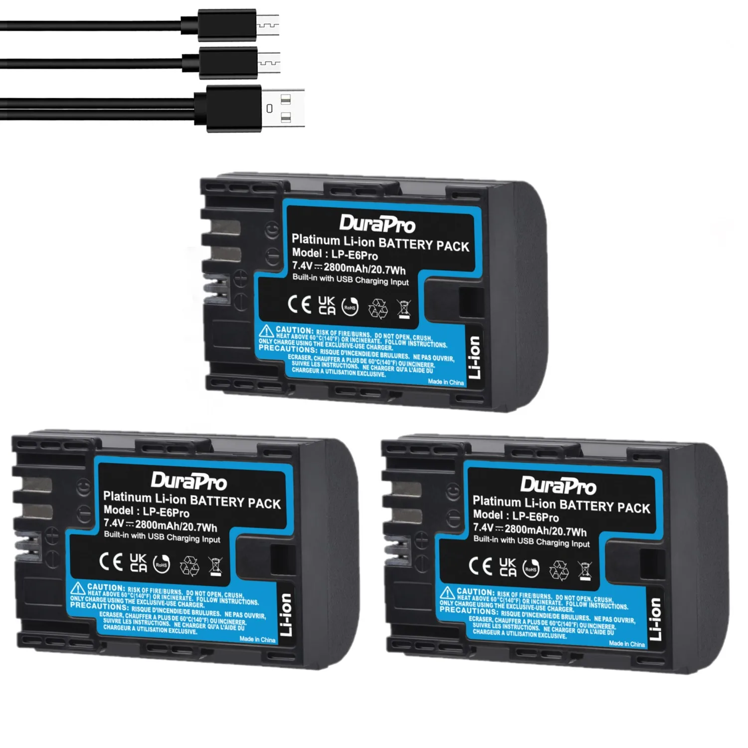 LP-E6N LP-E6NH LP-E6 Battery for Canon EOS R7, R6, R5, R5C, R, 90D, 80D ...