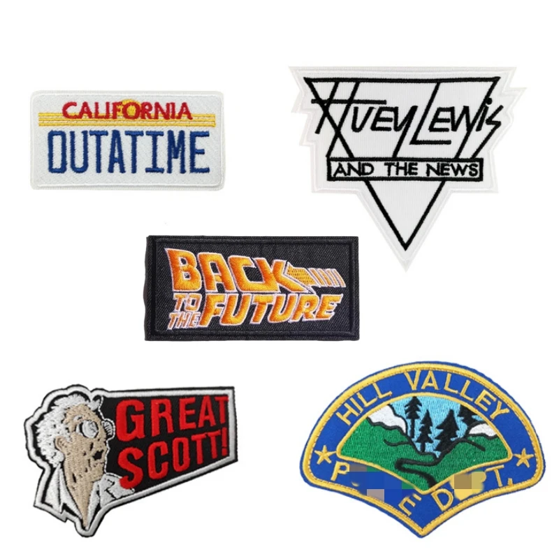 Back To The Future Movie Embroidered Patches for Clothing Iron ...