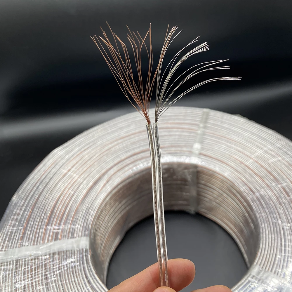 50M-Transparent-2Pin-Sheath-Power-Cord-20AWG-22AWG-24AWG-26AWG-PVC ...