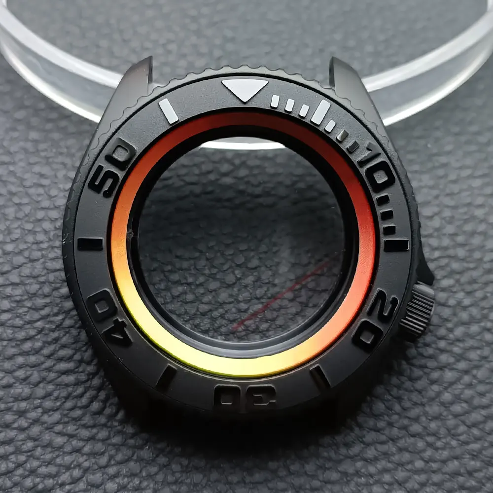 SKX007 case 40.5mm Men's watches steel case FIT NH35 NH36 movement case ...