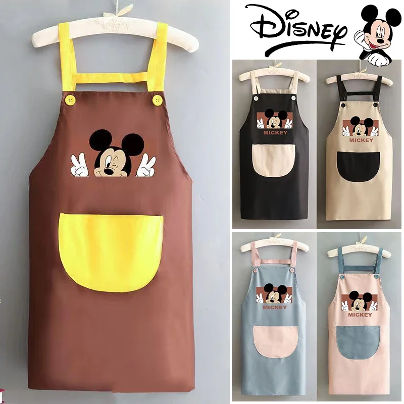 Disney Mickey Mouse Apron Cooking Baking Cartoon Waterproof Housework ...