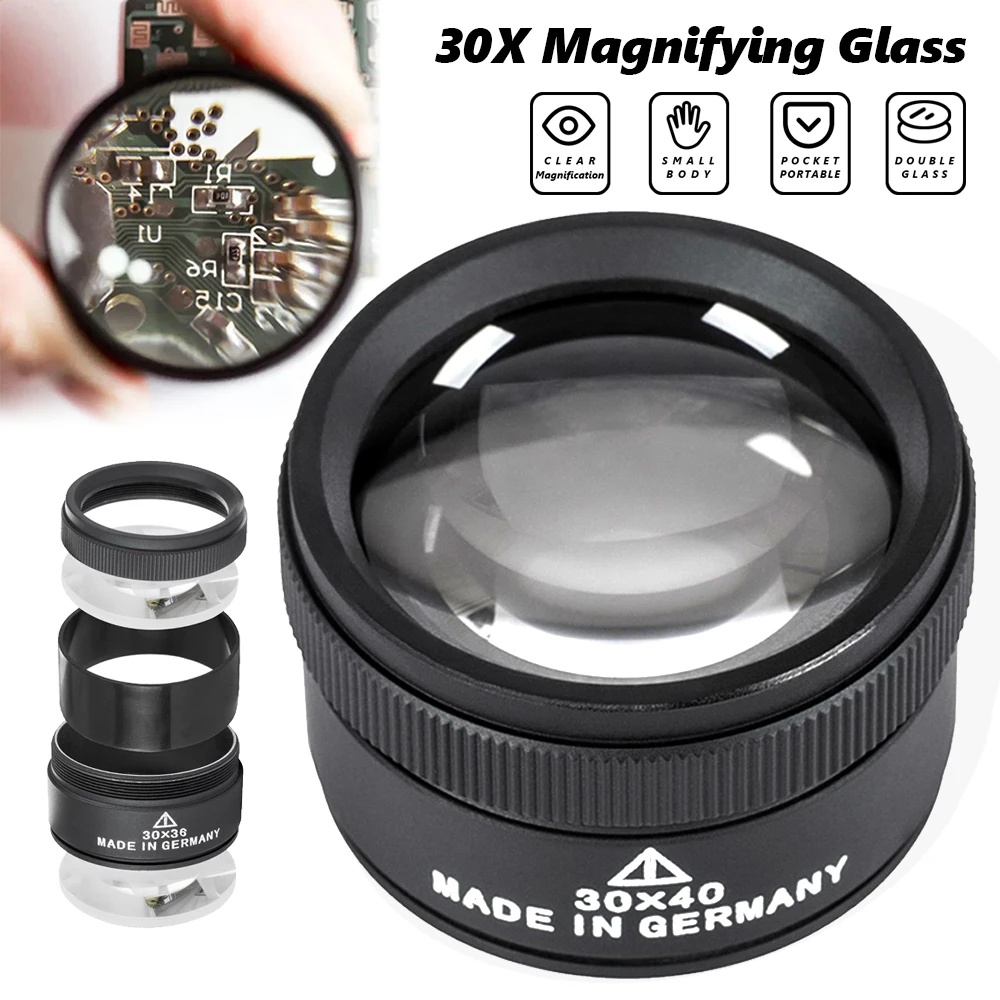 Magnifying-Glass-Jewelry-Magnifier-30X-Magnification-Zinc-Alloy ...