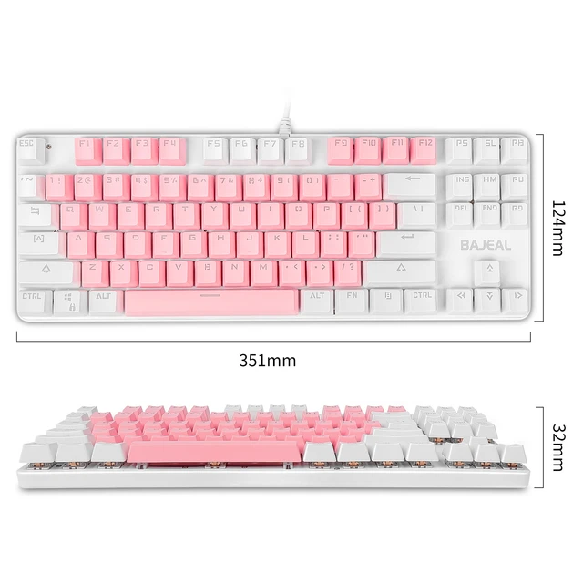 Pink Ergonomic Keyboard
