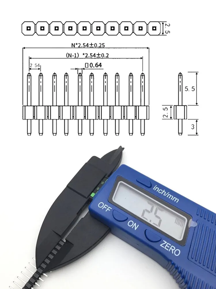 Broches Mâles Et Femelles À Une Rangée, 20 Pièces, 10 Paires, 1x40p ...