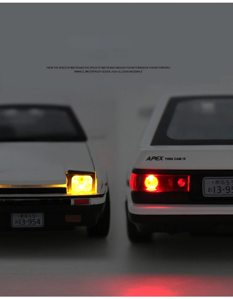 Модель автомобиля Toyota AE86 с литым металлическим покрытием и ...