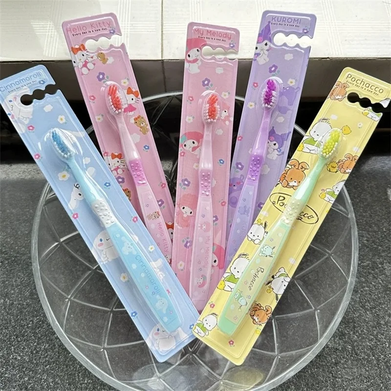 Sanrio-Toothbrush-Cute-Cartoon-Cinnamoroll-Hello-Kitty-Colorful-Student ...