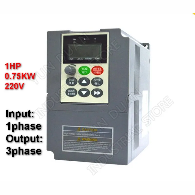 1HP-0-75KW-220V-4A-Single-Phase-input-Vector-VFD-3-phase-output-PID ...