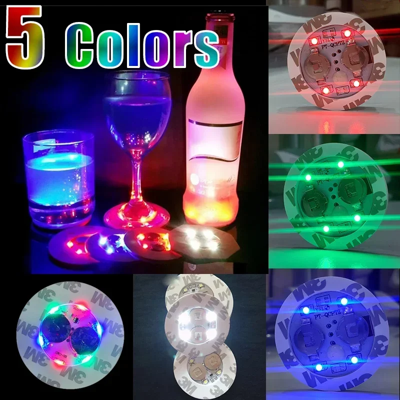 Posavasos-LED-brillante-pegatina-colorida-para-asiento-de-botella-de-vino-pegatina-brillante ...