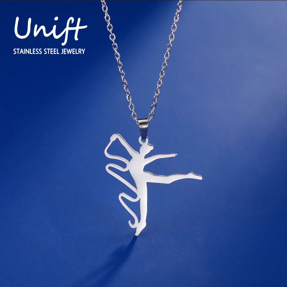 Unift-Rhythmic-Gymnastics-Ribbon-Dancer-Girl-Necklaces-Stainless-Steel ...