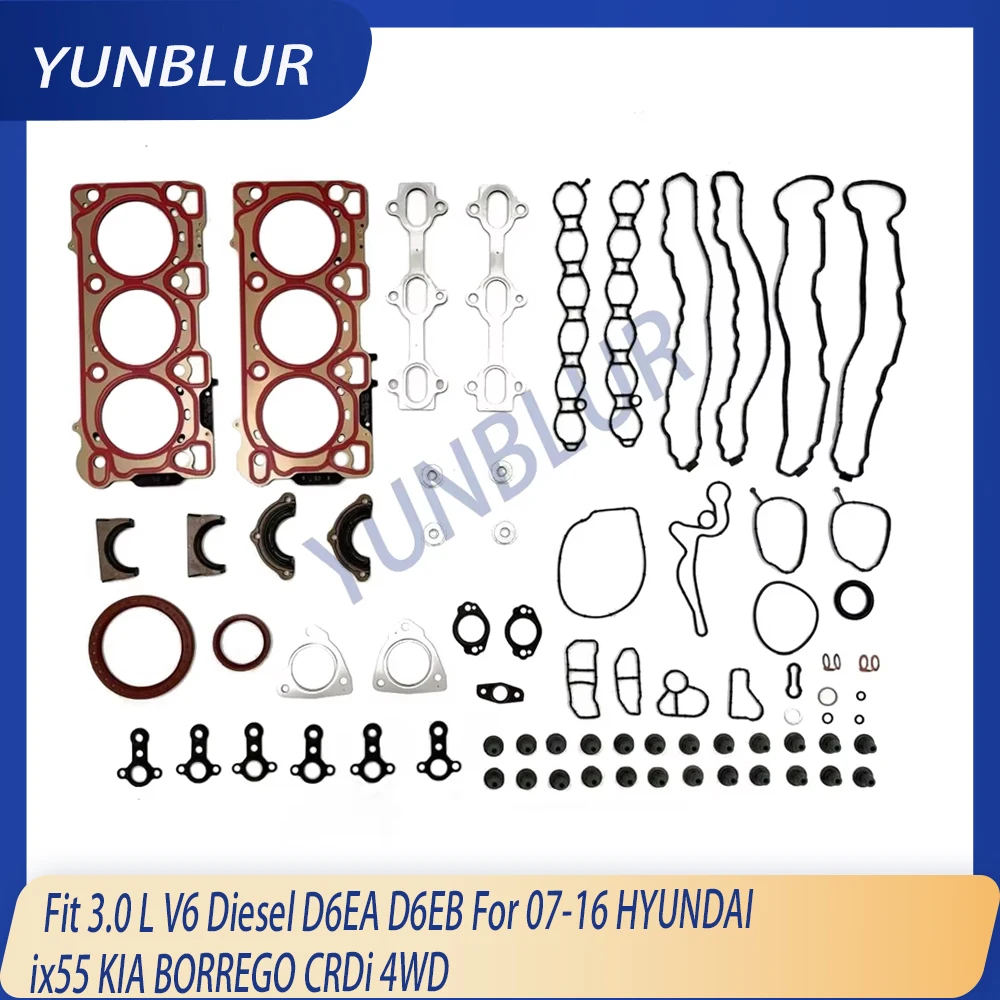 Engine Cylinder Head Full Gasket Set Fit 3.0 L V6 Diesel D6EA D6EB For ...