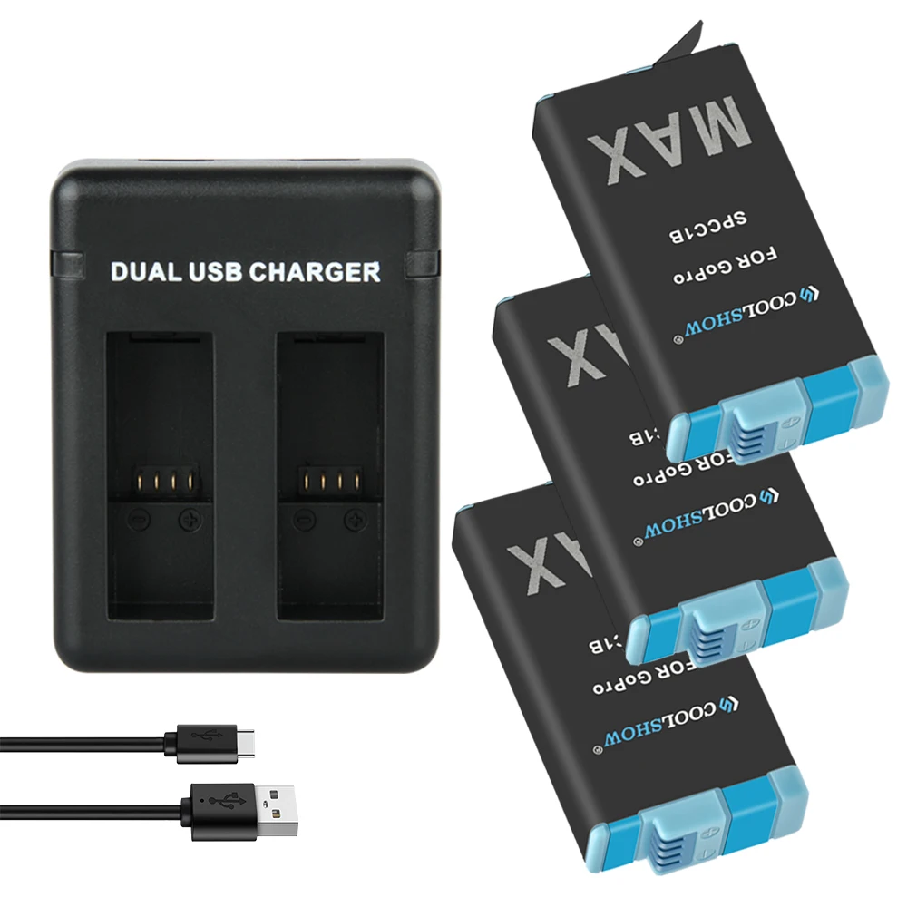 Coolshow Battery for Gopro Max Battery 360 Action Camera for Go Pro Max ...